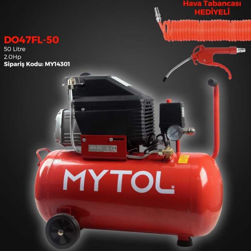 Mytol MY14301 50 Lt 2 Hp 8 Br Kompresör - Tarsus Mert Hırdavat